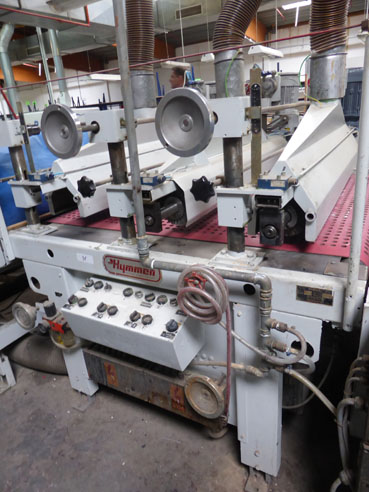 Brushing (staining) machine Hymmen, type BVK, Year production: 1990 ...